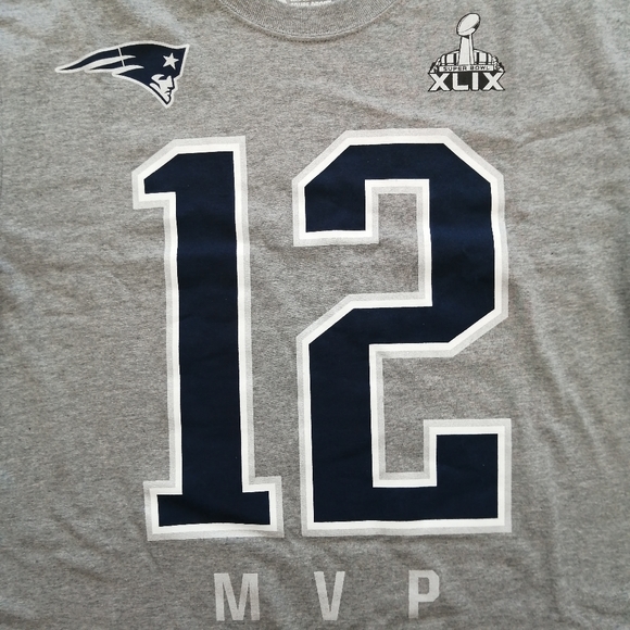 Nike | Shirts | Tom Brady No2 Mvp Grey Tshirt Medium Nwot | Poshmark